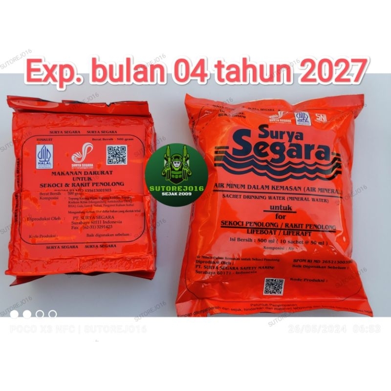 Mre emergency Drink Food Package tni biscuit Ration & drinking water ...