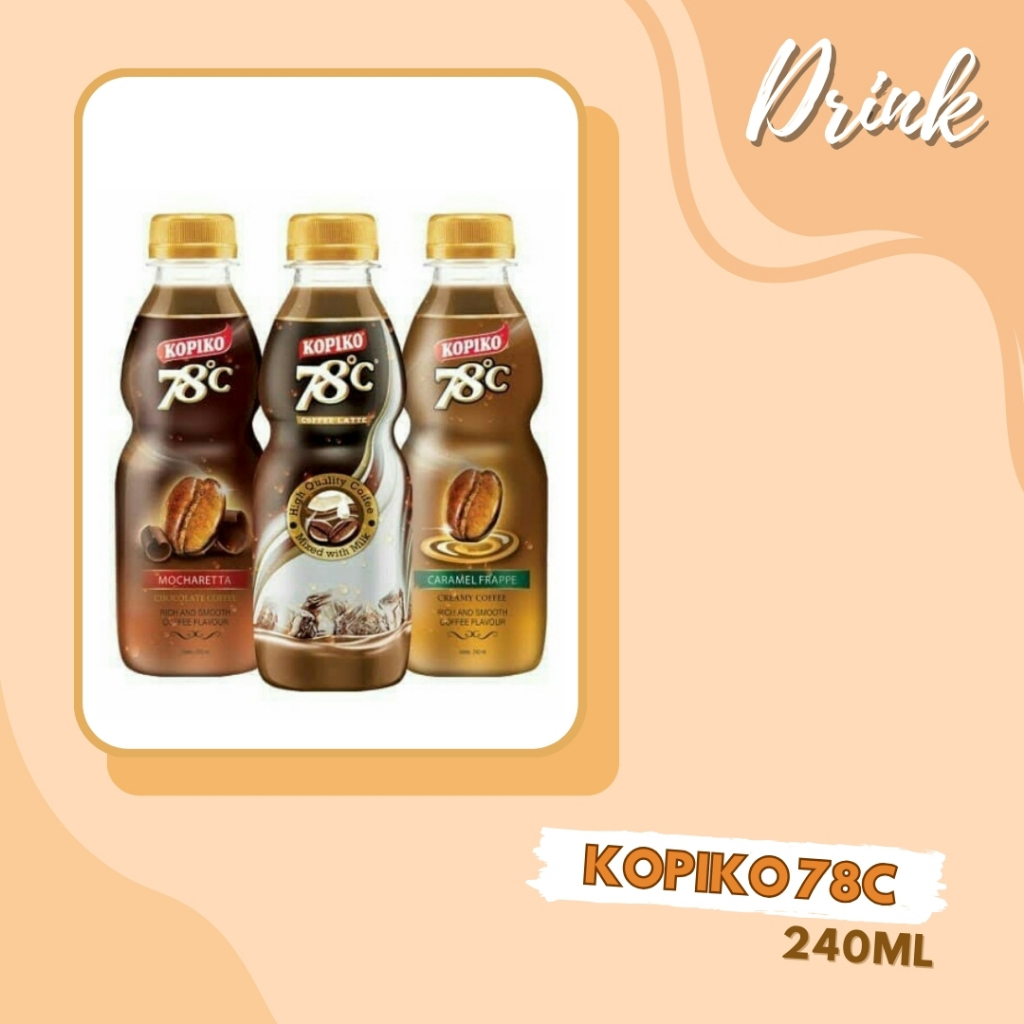 DRINK | Bottled drink | BOTTLE COFFEE | KOPIKO 78C 240ML | Shopee ...