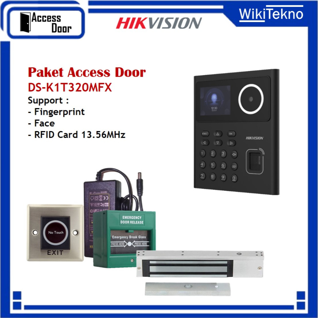 Hikvision DS-K1T320MFX. Face Finger RFID Card Access Control Package ...