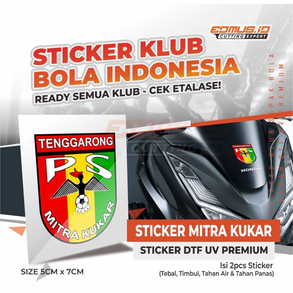 Mitra KUKAR Sticker - DTF UV Sticker - Indonesian Football Club Series ...