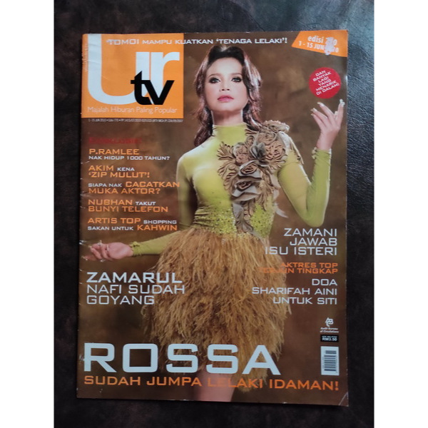 2010 URTV Magazine Cover Rossa. Import Malaysia (STEP) | Shopee Philippines