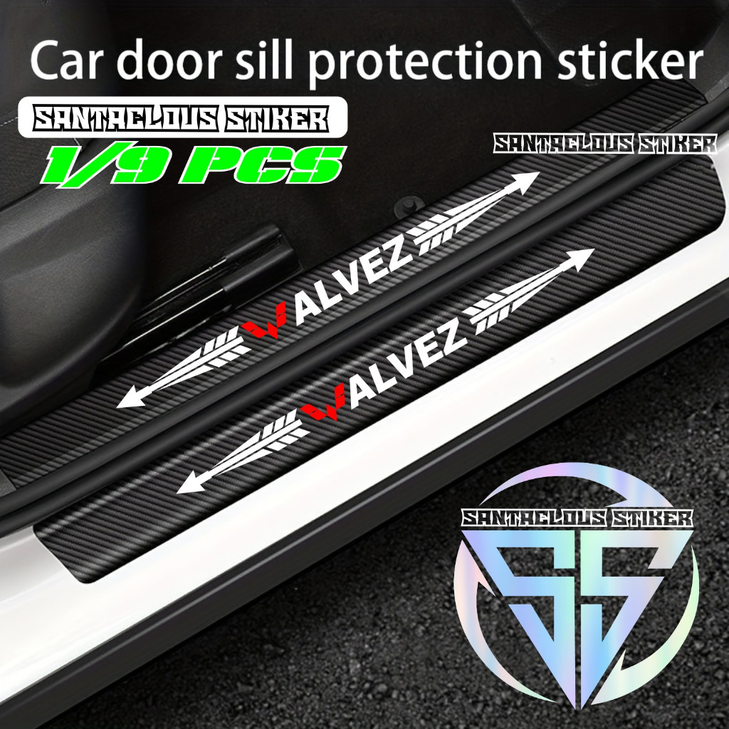 9pcs sticker sill plate carbon 3d Car wuling alvez sticker carbon 3d ...