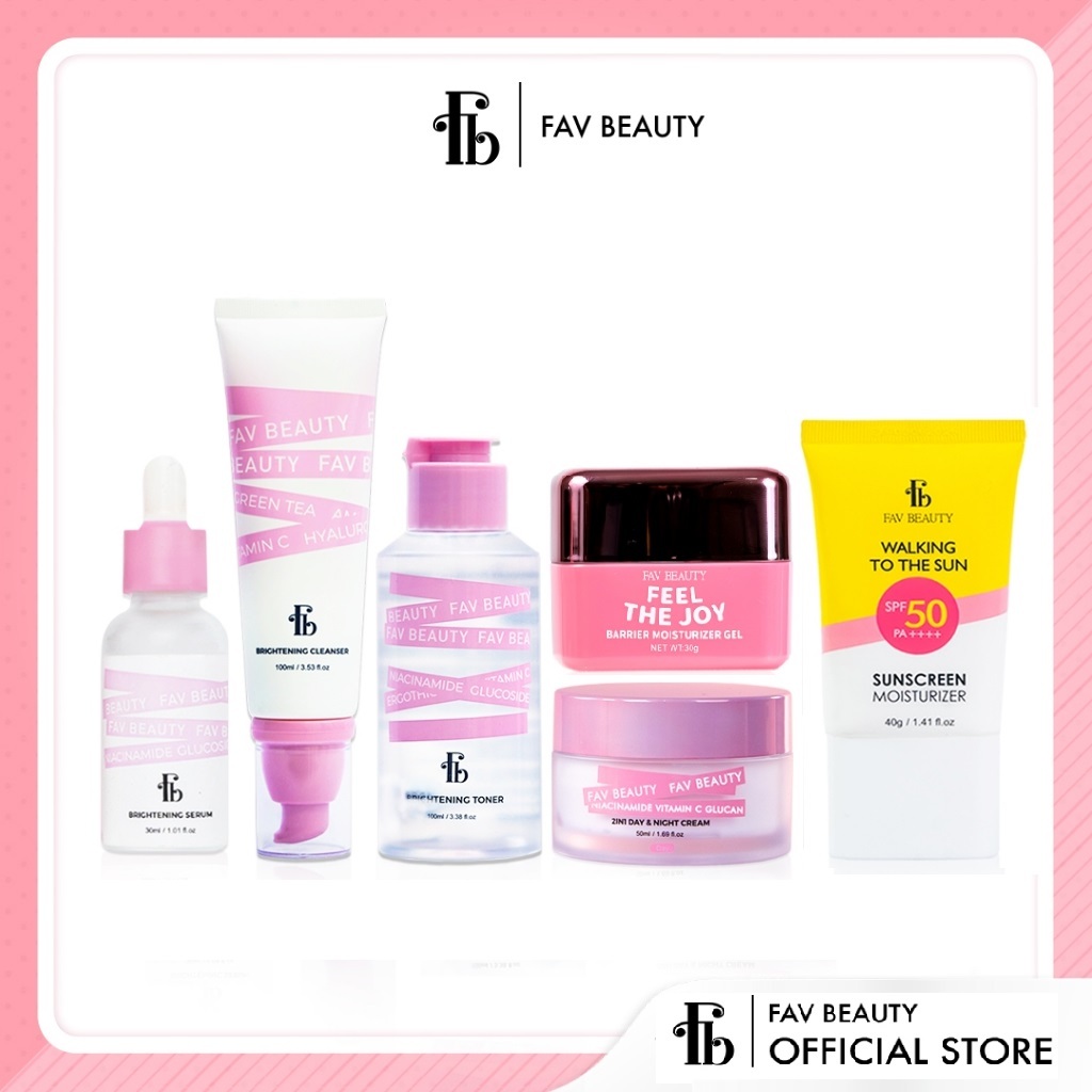Fav BEAUTY Skincare Series - Sunscreen SPF 50 PA++++/Brightening Cleanser 100ml/Brightening ...