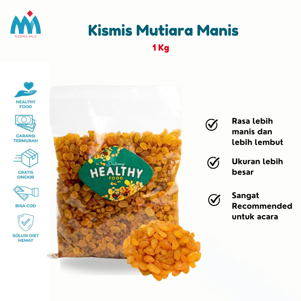 Sweet Pearl Raisin 1kg - Simin Raisin By Hajj Umrah | Shopee Philippines