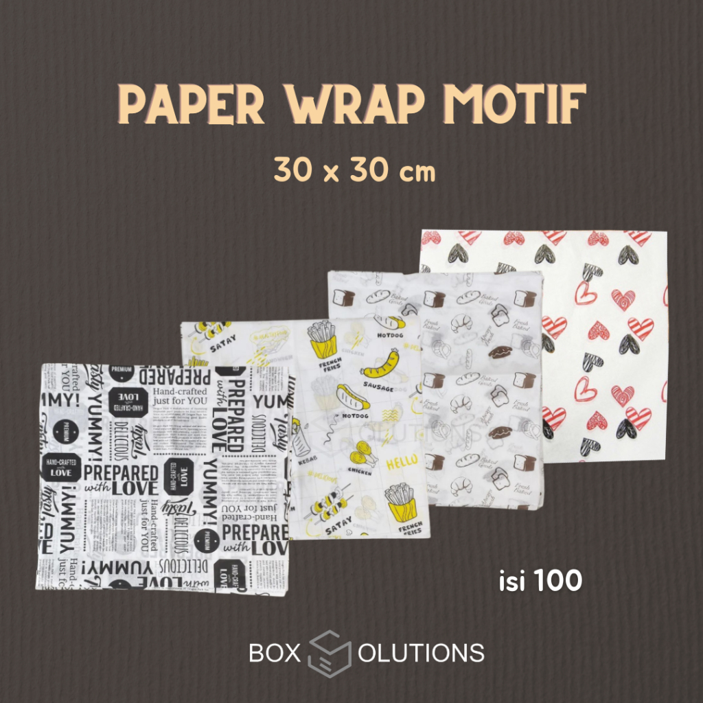 Rice paper / rice / paper wrap with printed laminated motifs - 30x30 cm ...