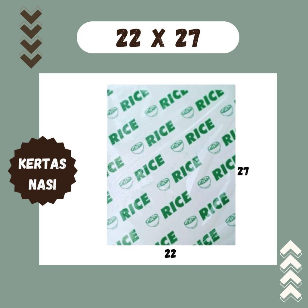 Foodgrade Rice Paper Size 27 x 22 Motif Go Green Paperwrap Laminated ...