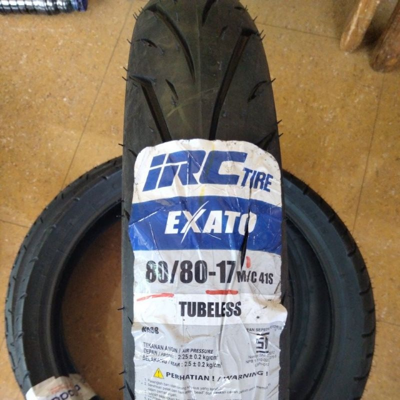 Irc EXATO NR88 RING 17 80/80-17 TUBLESS Outer Tires Motorcycle Outer ...