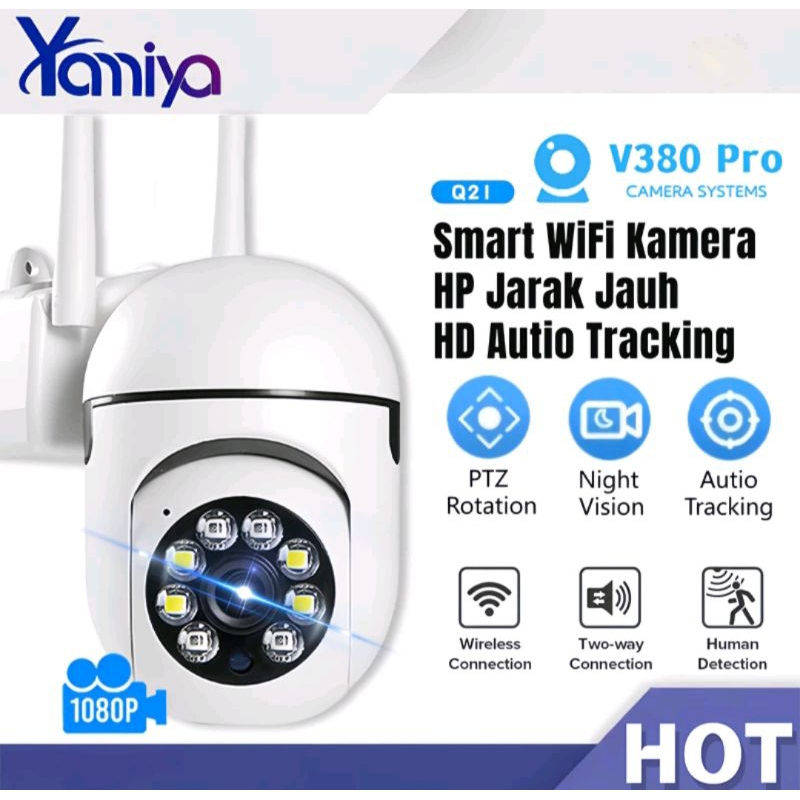 Cctv V380 PRO SMART WIFI CAMERA HP LONG DISTANCE FULL HD PTZ VIEW AUTO ...