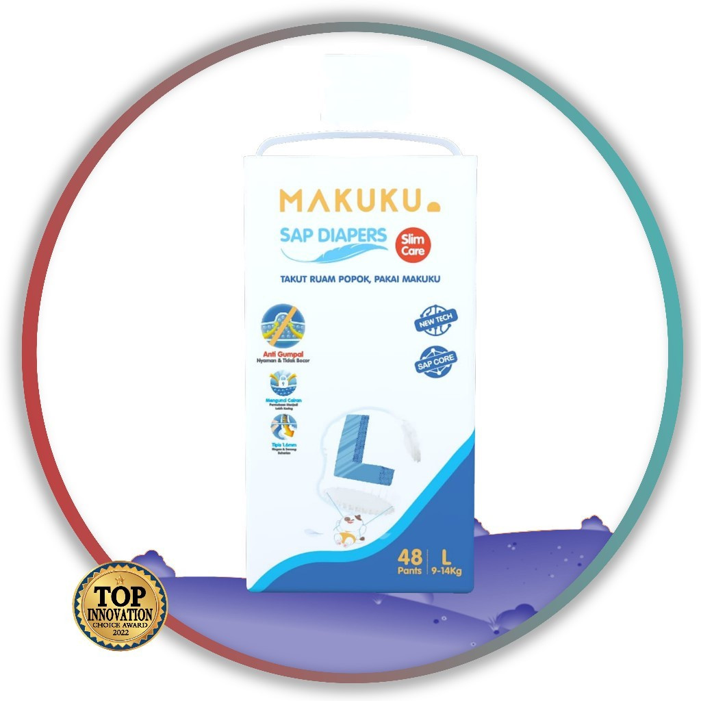MAKUKU SAP DIAPERS SLIM CARE ANTI-CLUMPING AND THIN Jumbo Size | Shopee ...