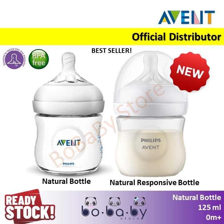 Philips Avent NATURAL / NATURAL RESPONS Milk Bottle 125 ml - All Colors ...