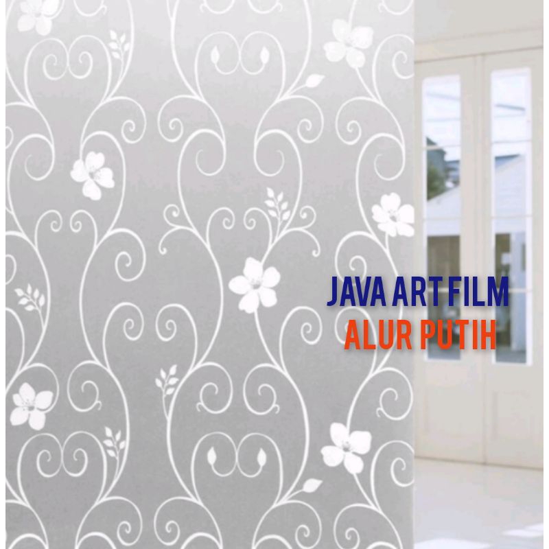 Grooved flower motif glass sticker/home window glass sticker 50 x90 cm ...