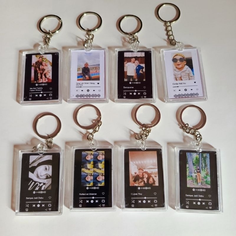 GANTUNGAN Custom SPOTIFY MOTIF ACRYLIC KEYCHAINS (can request songs ...