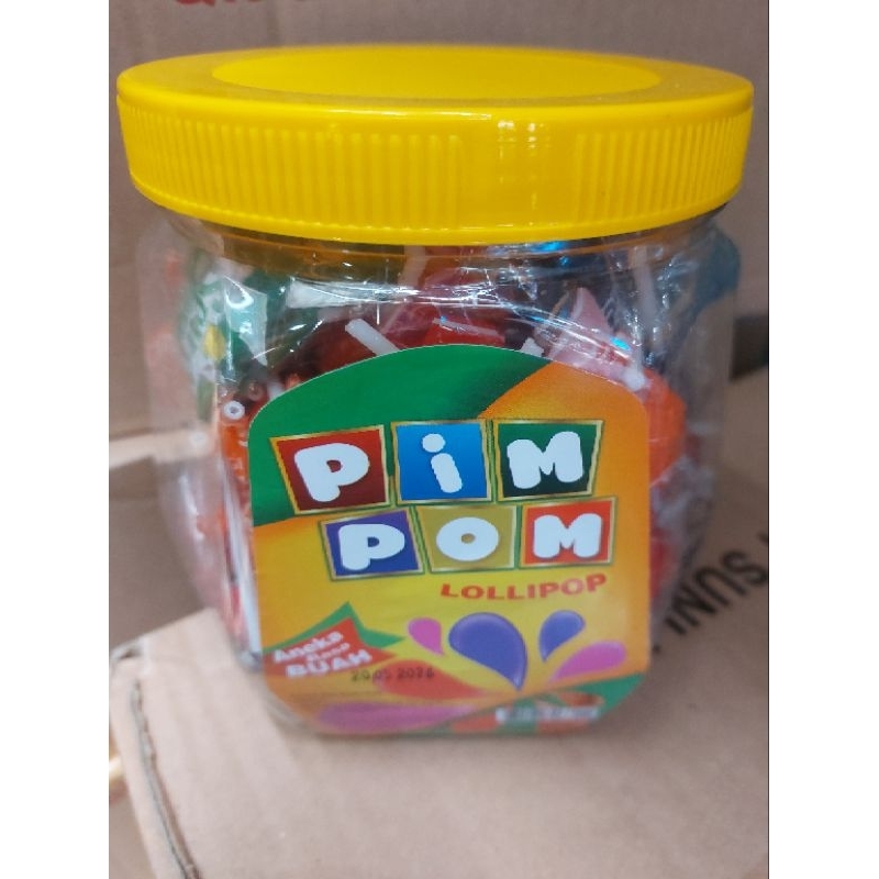 Pim Pom Lollipop Candy Assorted Fruit/Milk Flavor Contents 80pcs ...