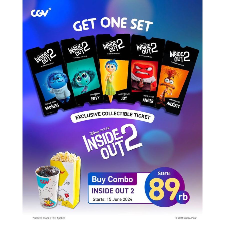 Collectible Ticket Inside Out 2 Official CGV | Shopee Philippines