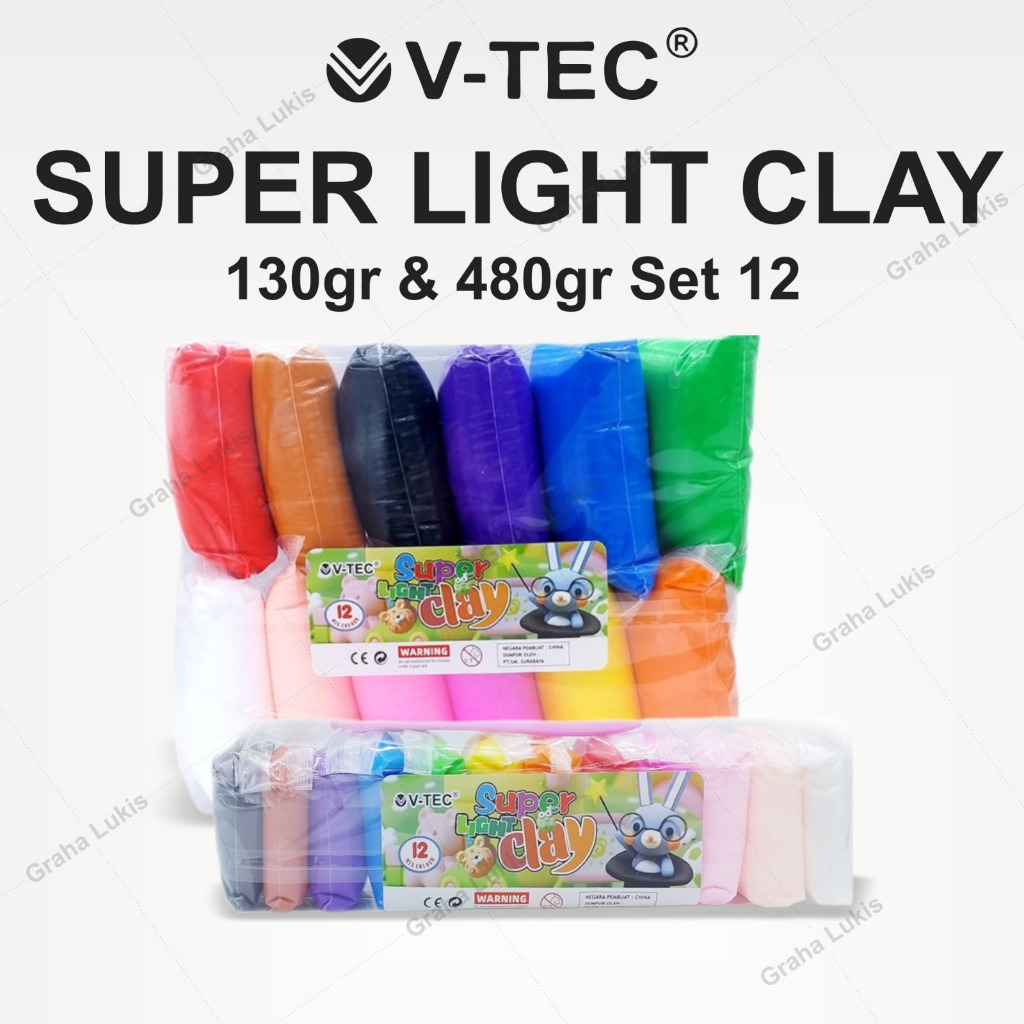 V-tec Super Light Clay Set Mix Colors/Set White Colors | Shopee Philippines