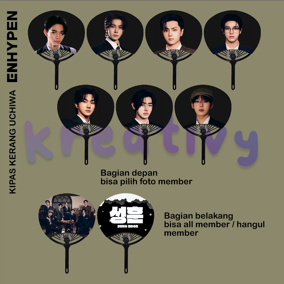 Enhypen FATE FAN+ SHELL FAN UCHIWA ENHYPEN ENGENE HEESUNG JAY JAKE ...