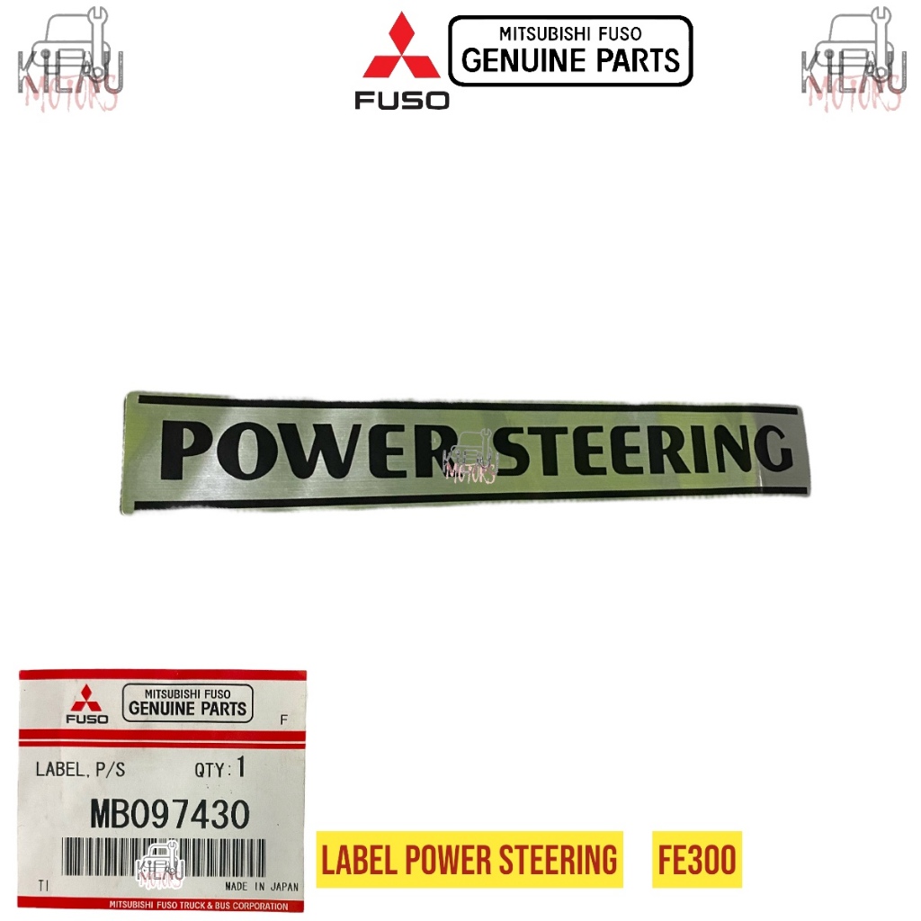 Original Mitsubishi Ragasa MB POWER STEERING Label Sticker097430 ...