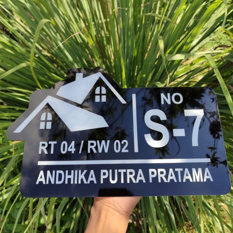Acrylic CUSTOM NAME HOUSE NUMBER | Acrylic KOS NUMBER SIZE 30X19 CM ...