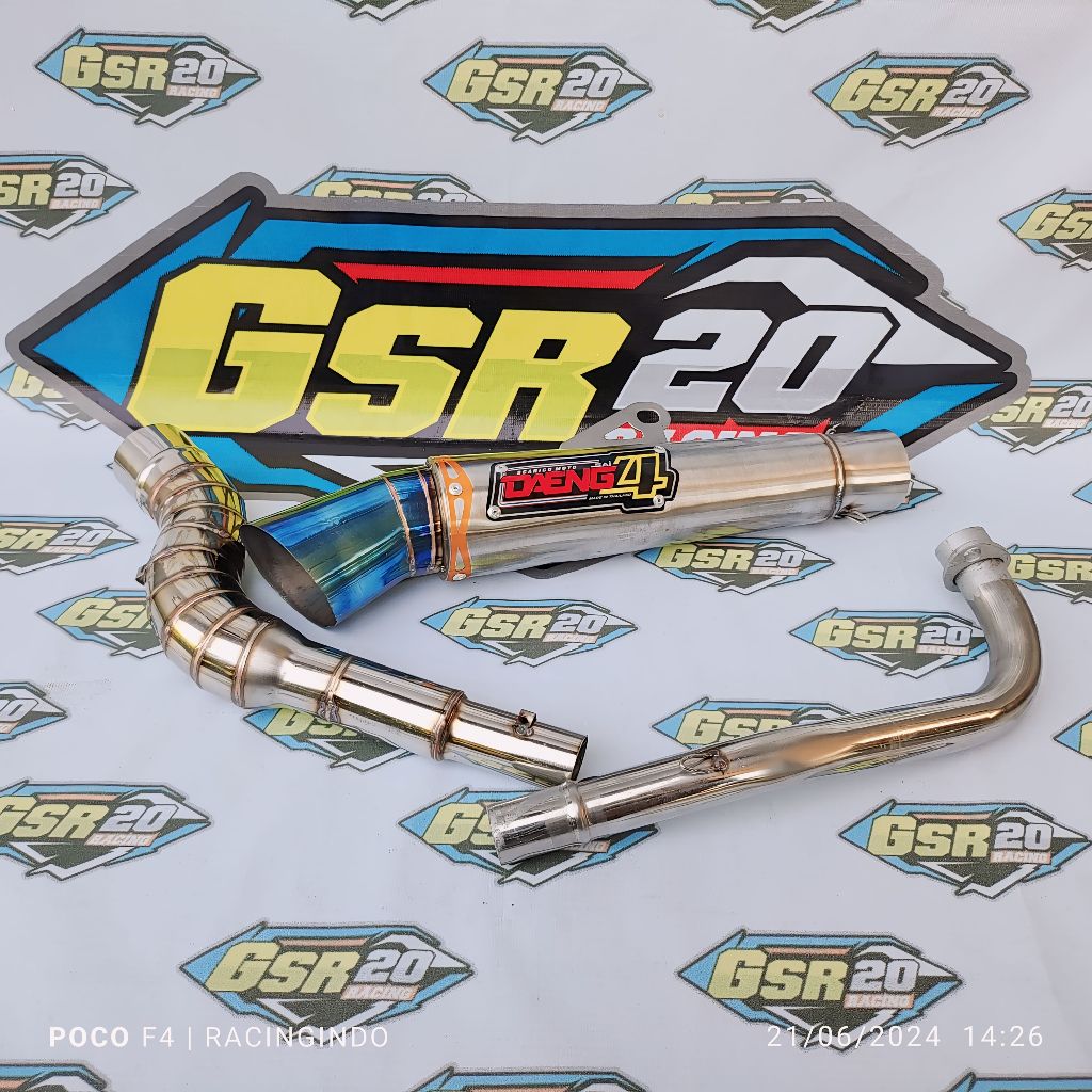 Exhaust DAENG SAI4 BIG ELBOW 51mm INLET wave 100 wave 110 wave 125 dash ...