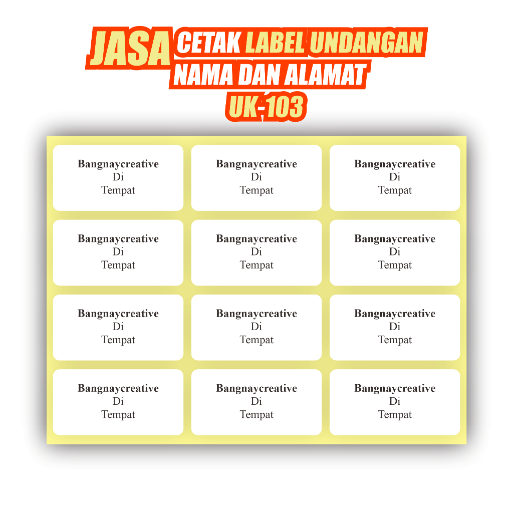 PRINT INVITATION LABEL 103 NAME AND NATURE | FLASH PROCESS WITHOUT PRE ...