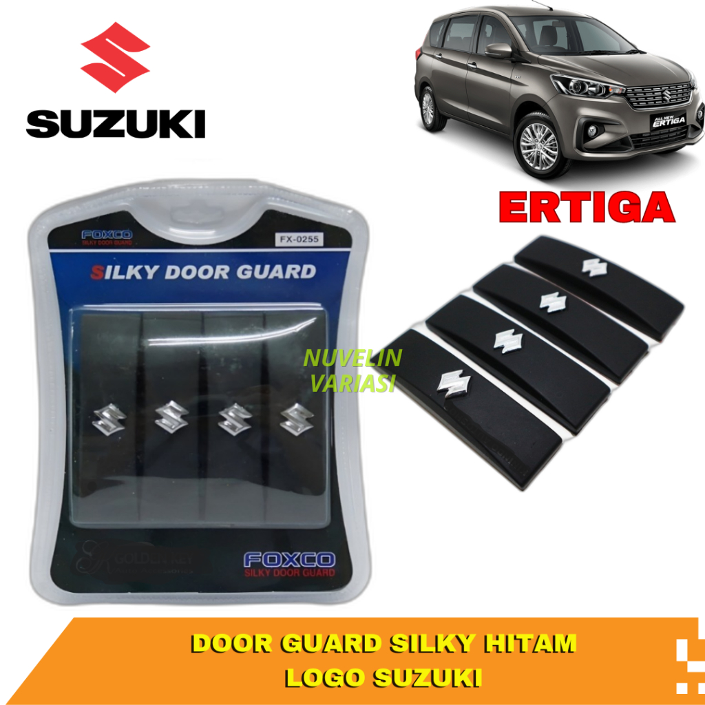HITAM FOXCO DOOR GUARD SILKY BLACK LOGO SUZUKI CAR ERTIGA | Shopee ...