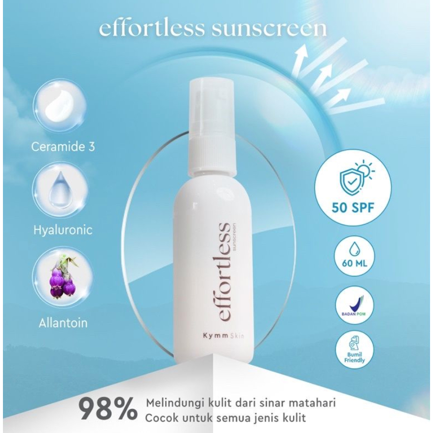 READY! EFFORTLESS SUNSCREEN SPF 50 BY KYMMSKIN TONE UP SUNSCREEN ...