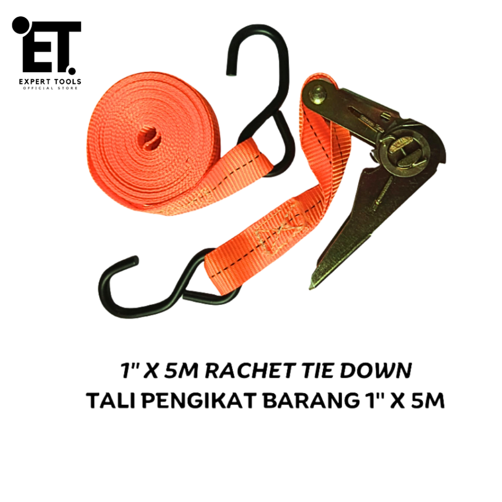 1 Ton Goods Strap / Rachet Tie Down 1" x 5 M / Ratchet Cargo Strap ...