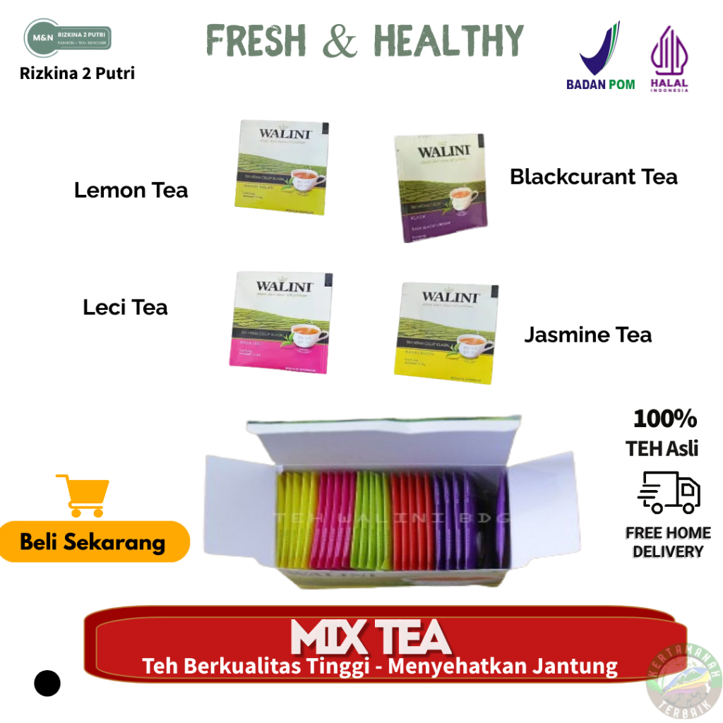 Tea Bags Hotel Cafe Resto Assorted Flavors Walini Mix Variant Flavor ...