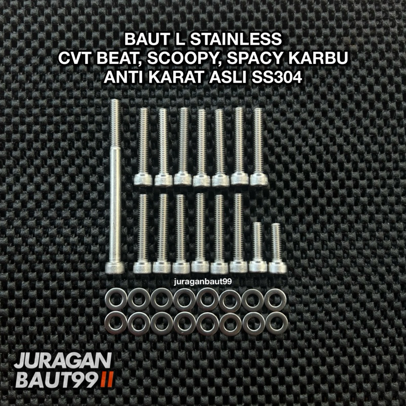 Stainless L BOLT BLOCK CVT TUB CVT BEAT SCOOPY SPACY ANTI RUST CARBU ...