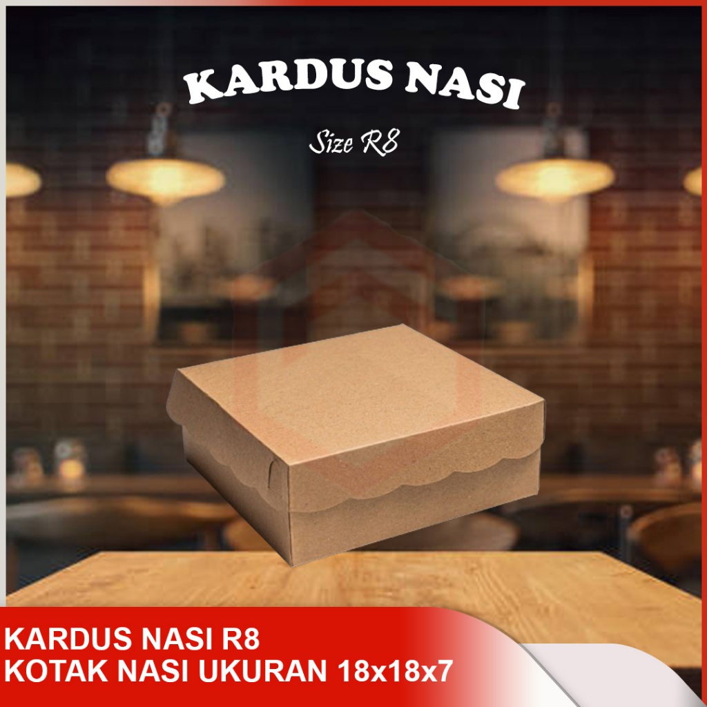 [350GSM] Rice CARDBOARD R8 Brown Kraft Box R8/Rice Box/Catering Rice ...