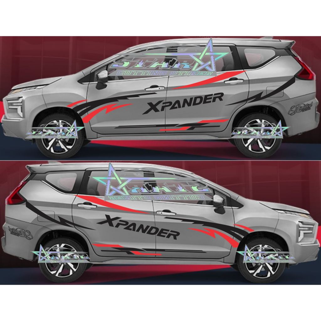 Xpander Car Cutting Stickers Mitsubishi Xpander Car Side Body Variation ...