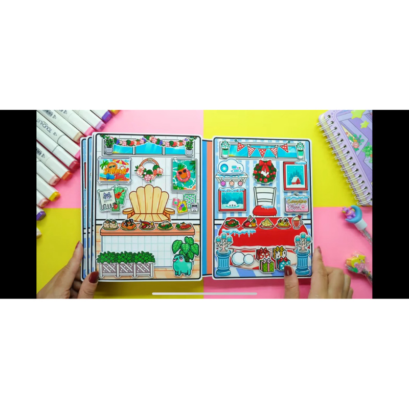 Toca Boca Educational Toy Paper book Paper Doll Toca Variations Winter ...
