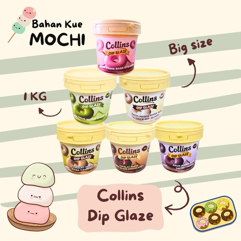 Collins Dip Glaze 1 KG All Variant / Glaze Donuts 1 KG / Glaze Collins ...