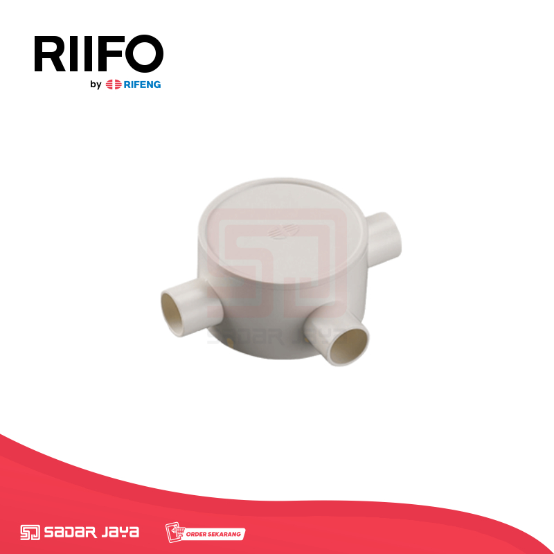 Riifo 3 Way RJ Box 20mm Conduit Round Junction T Dus electric cable ...