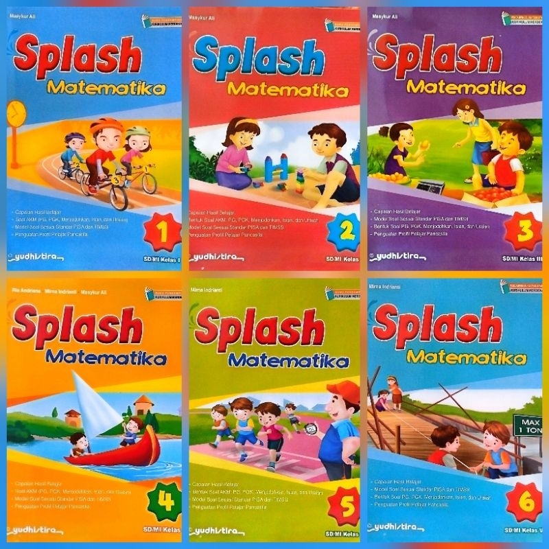 Yudhistira SD/MI Mathematics Splash Book for grades 1-6 K- Merdeka ...