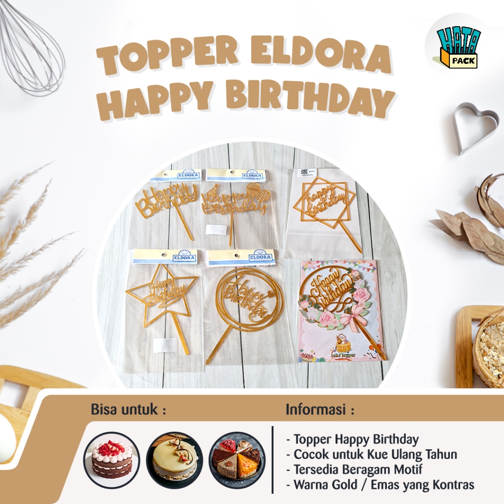 Cake Topper / Happy Birthday Topper / Cake Decoration | Shopee Philippines