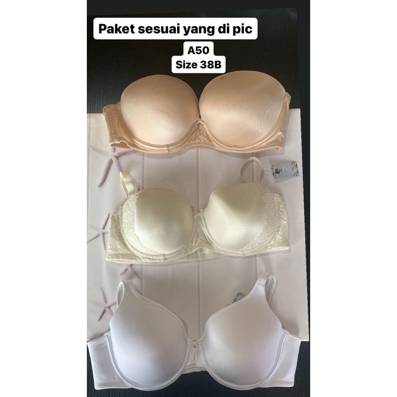 DELAQUEEN| BRA PACKAGE CONTAINS 3 38B | Shopee Philippines