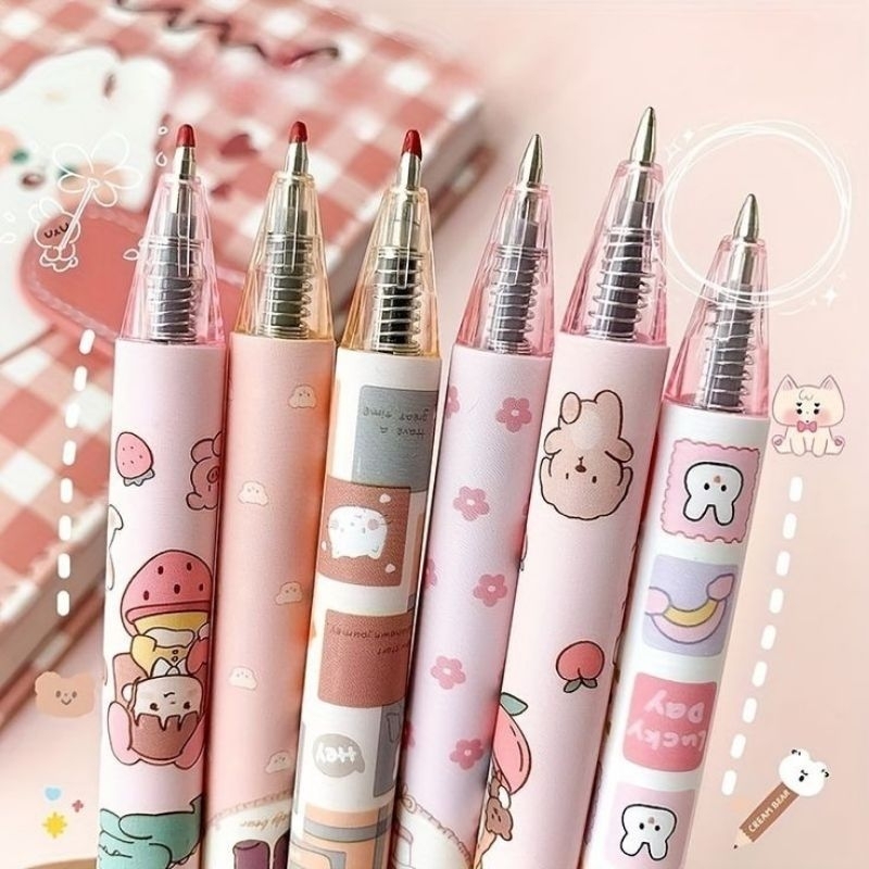[Import] 1pcs Mechanical PRESS PEN CUTE CARTOON AESTHETIC GEL PEN 0.5 ...