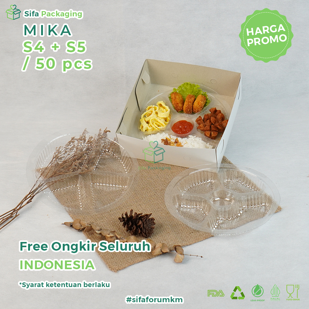 Mika Bulat Sekat 4 Sekat 5 Dus Rice Mika Sekat Dus Rice Box Catering ...