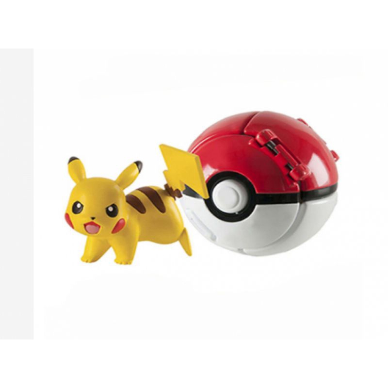 Zctoy Toy Ball Pikachu Mini Figure Pokemon Pokeball Throw Contains ...