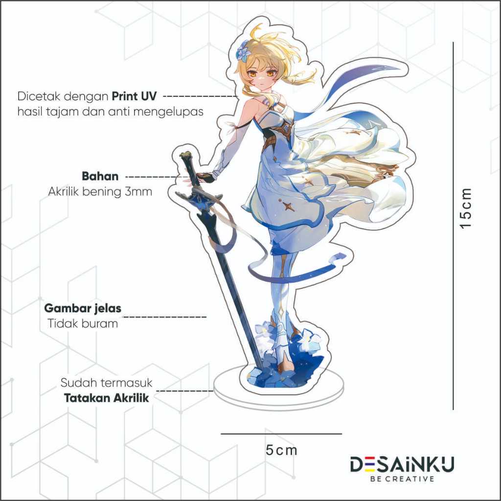 Genshin IMPACT Acrylic STANDEE/STAND FIGURE GENSHIN IMPACT LUMINE ...
