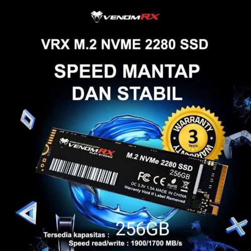 Venomrx SSD NVME 256GB 3.0 SSD Venomrx NVME 256GB SSD NVME 256GB SSD 256GB SSD Venomrx | Shopee ...