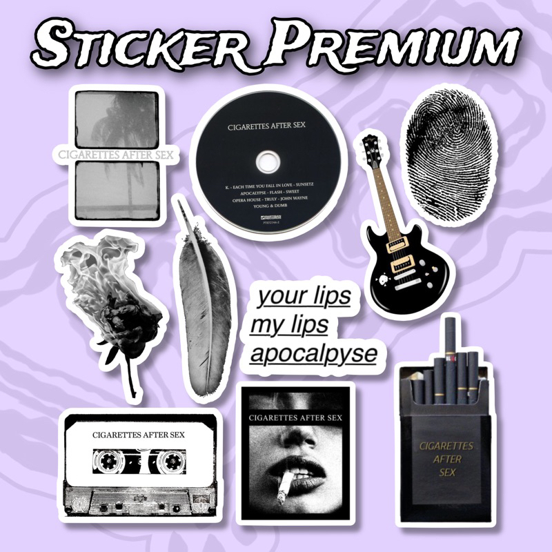 Cas Band Black and White Sticker pack contains 10 waterproof vinyl ...