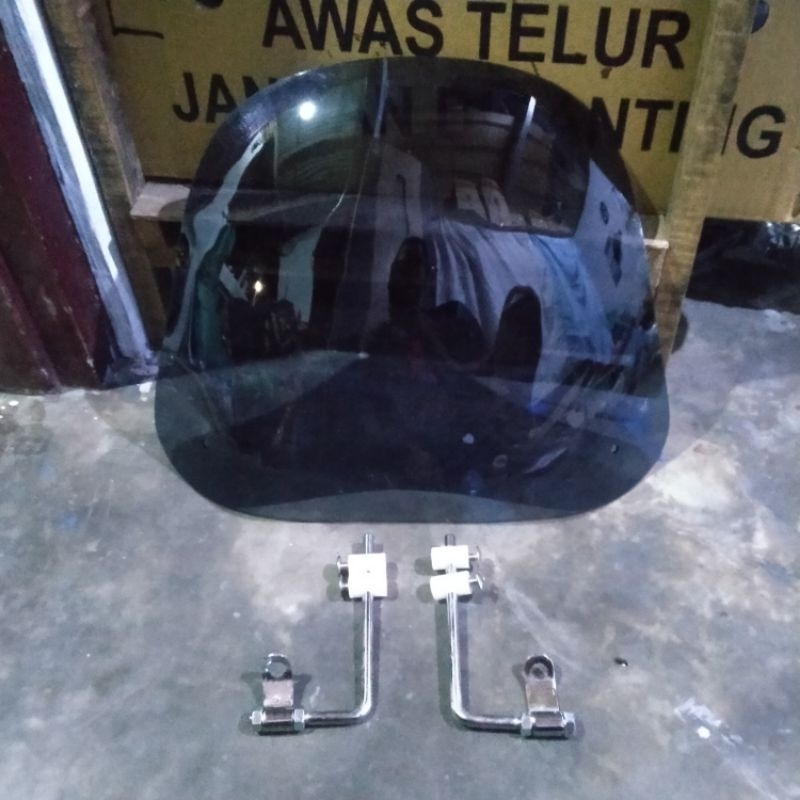 Windshield universal Round model All Motorcycles set Iron Front Shield ...