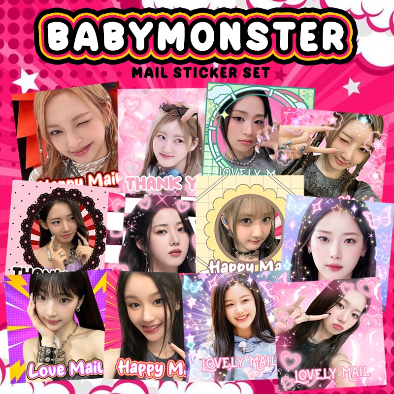 Kpop Girl Group Mail Sticker Set Baemon Babymonster | Shopee Philippines