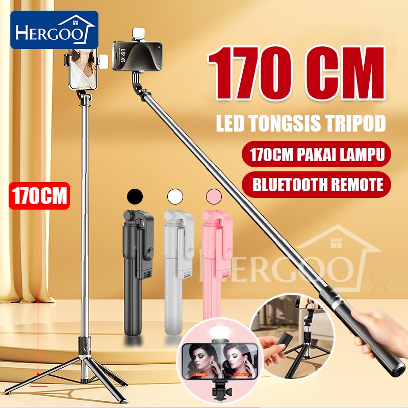 170cm Height tripod Bluetooth Selfie Stick 4 in 1 Led Without Light ...