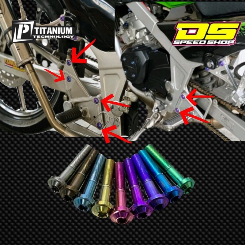 Ninja R RR SS Front Step Titanium Bolts One Set of 4 pieces | Shopee ...