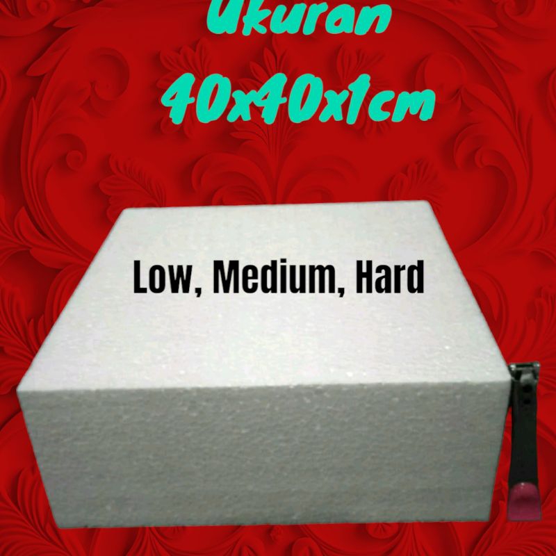 MINIMAL Styrofoam size 40x40x1cm sheet board minimum order 6 pcs ...