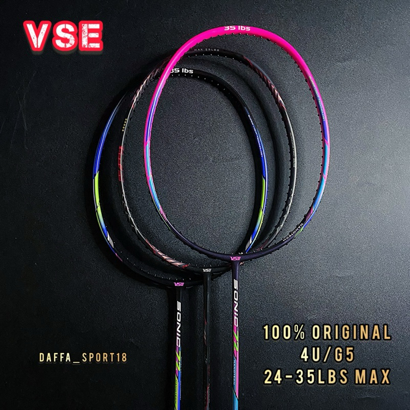 Original VSE SONIC BADMINTON RACKET FREE BAG AND GRIP | Shopee Philippines