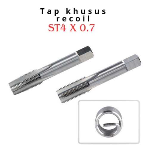 Hand Tap Recoil ST4 x 0.7 Special tap recoil M4x0.7 recoil helicoil ...